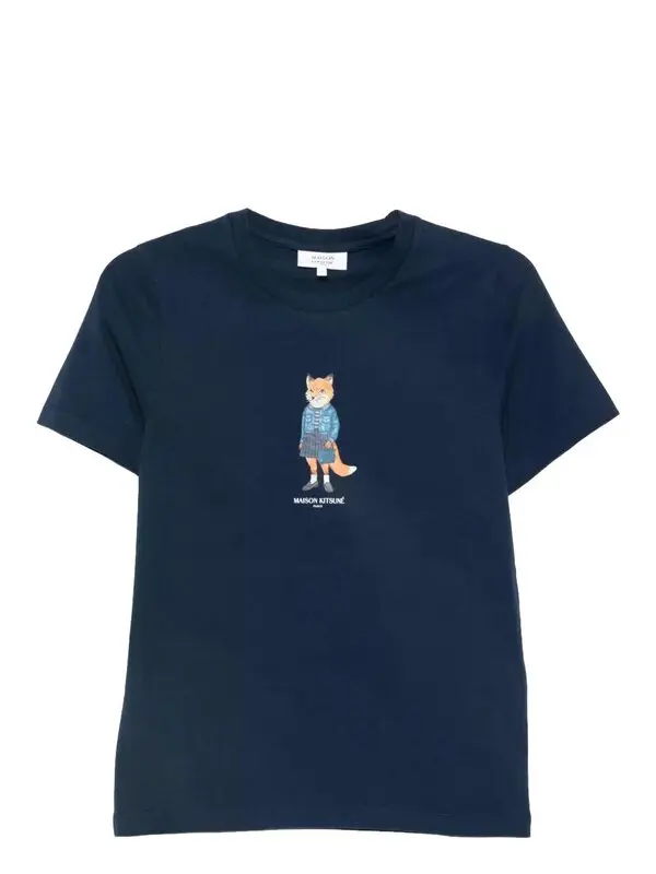 Maison Kitsuné Printed T-shirt - Blue