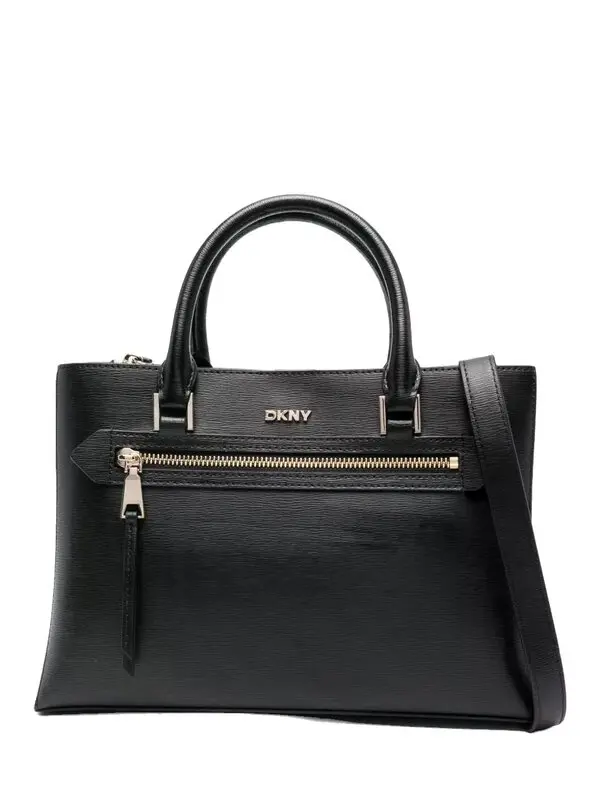 Dkny Logo-plaque Tote - Black