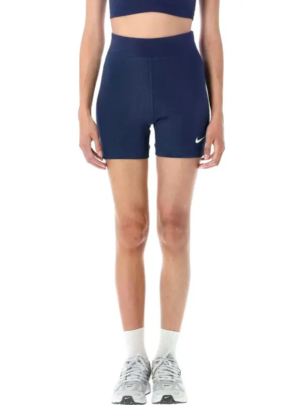 Nike Logo High-waisted Shorts - Blue
