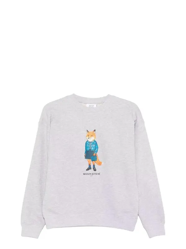 Maison Kitsuné Dressed Fox Print Sweatshirt - Grey