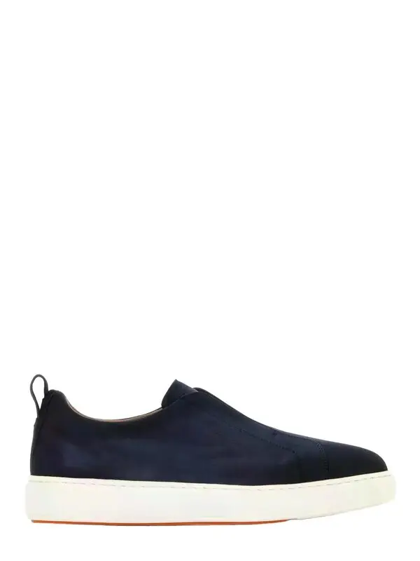 Santoni Victory Slip-on Suede Sneakers - Black