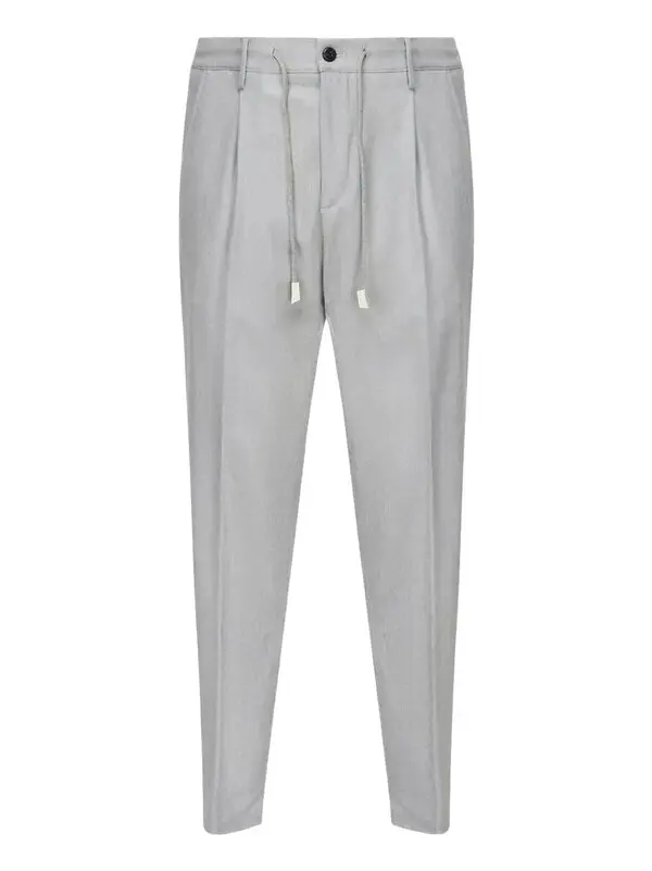Eleventy Pleated Front Trousers - Grey