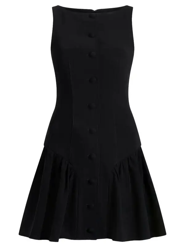 Cinq À Sept Royce Button-front Dress - Black