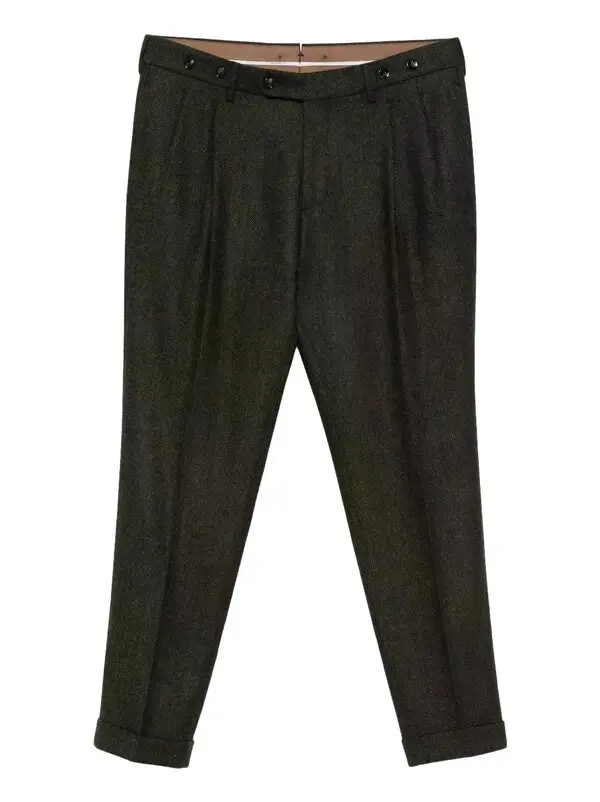 BERWICH Barber Pleated Trousers - Green