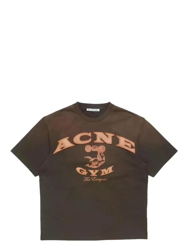 Acne Studios Logo-appliqué T-shirt - Brown