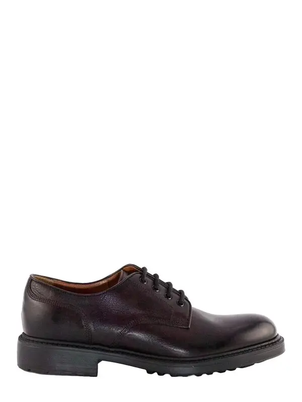 DOUCAL'S Leather Lace-up Derby Shoes - Red