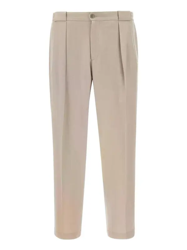 BRIGLIA 1949 Pleated Wool Trousers - Neutrals