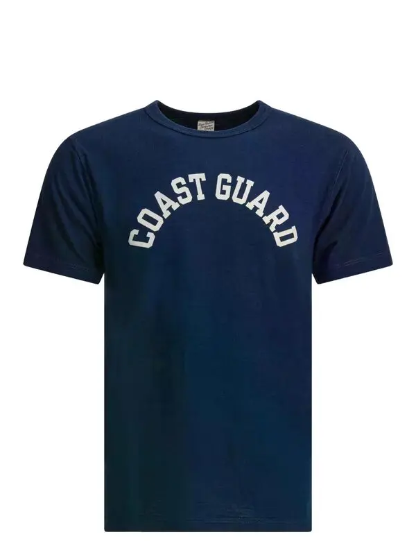 BUZZ RICKSON'S Coast Guard Cotton T-shirt - Blue