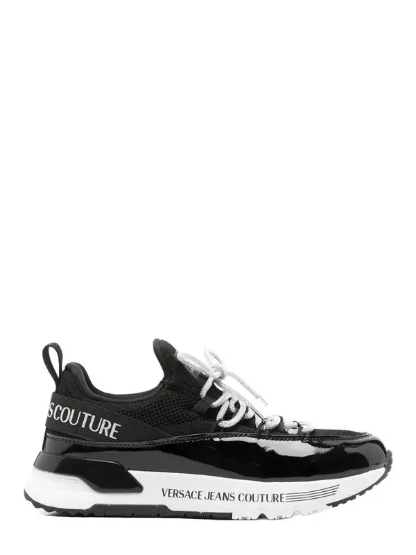 Versace Mesh Panel Lace-up Sneakers - Black