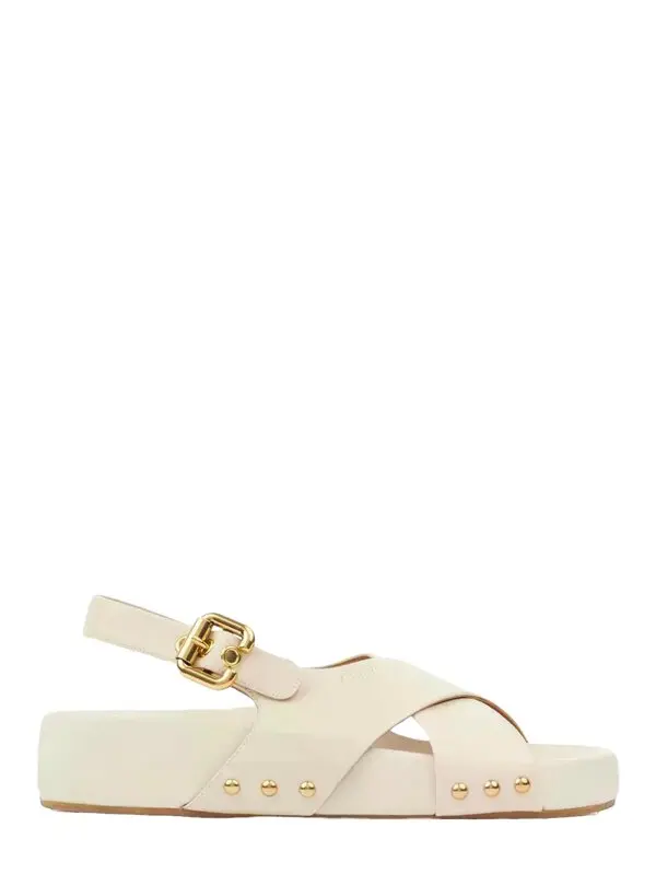 Chloé Cross-strap Studded Sandals - Neutrals