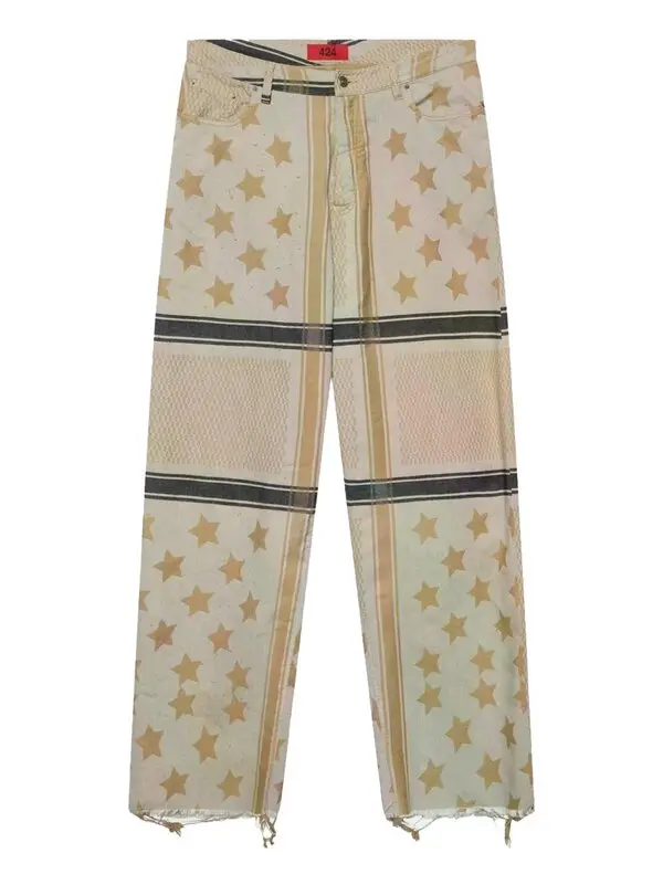 424 Star-patterned Trousers - Brown