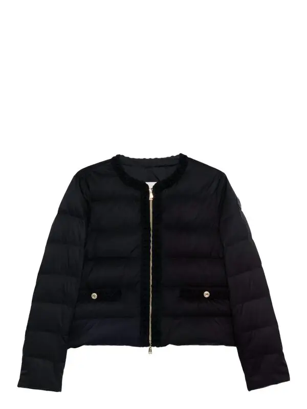 Moncler Quilted-trimmed Down Jacket - Blue