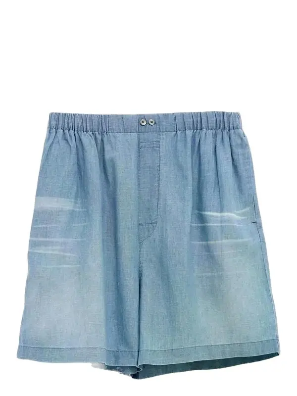Acne Studios Logo-stamp Shorts - Blue