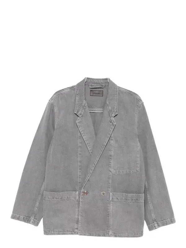 LEMAIRE Double-breasted Patch-pocket Blazer - Grey