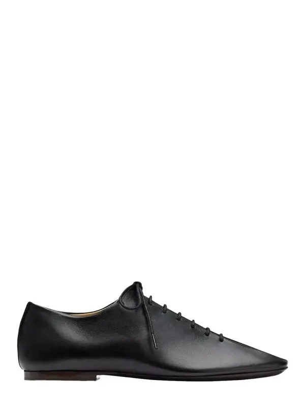 LEMAIRE Souris Leather Lace-up Derby Shoes - Black