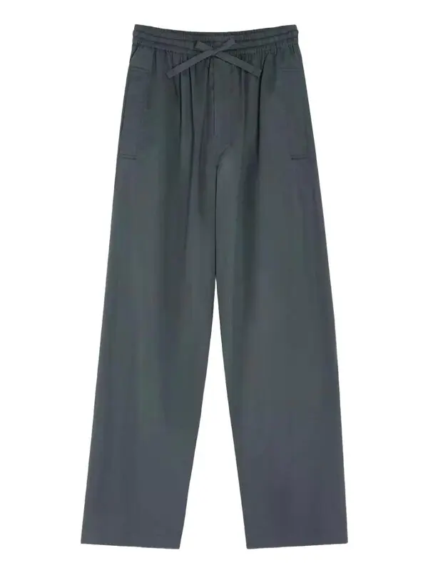 LEMAIRE Elasticated-waist Cotton Trousers - Grey