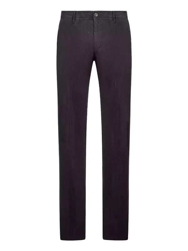 Incotex Pinstripe Cotton Regular Jeans - Grey