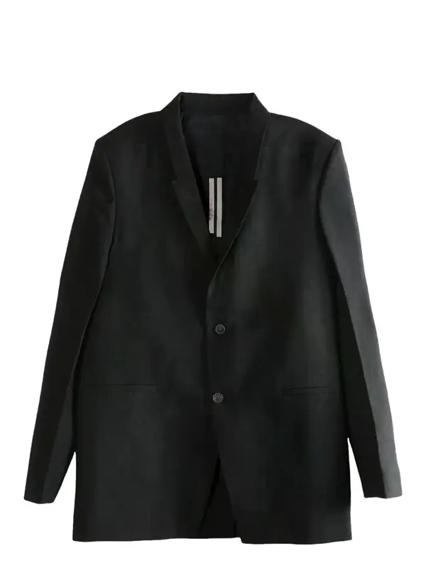 Rick Owens Three-button Back-strap Jacket - Black