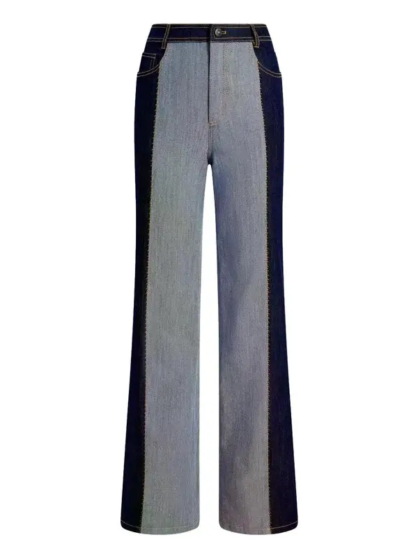 Cinq À Sept Francine Contrast-panel Trousers - Blue