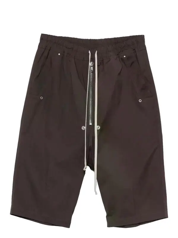 Rick Owens Drawstring Zip-fly Shorts - Brown