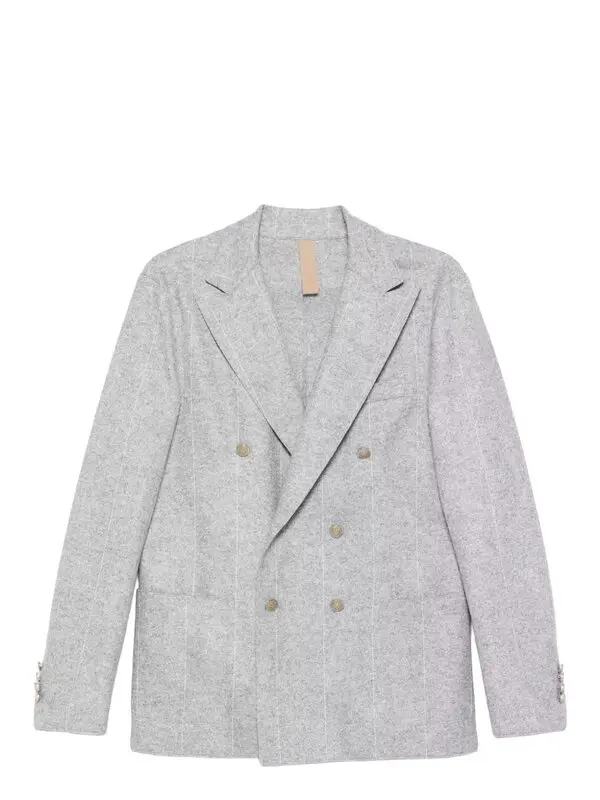 Eleventy Pinstripe Double-breasted Jacket - Grey