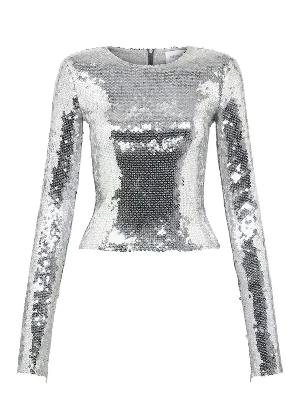 16Arlington Loida Sequinned T-shirt - Grey