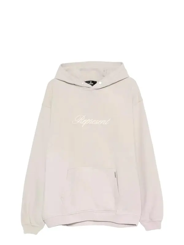 REPRESENT Script Logo Hoodie - Grey