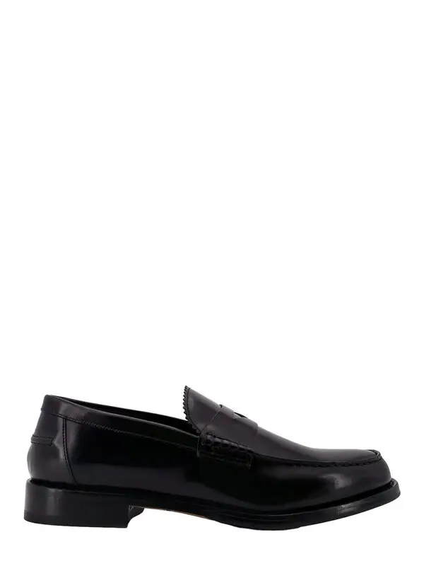 DOUCAL'S Penny Leather Loafers - Black