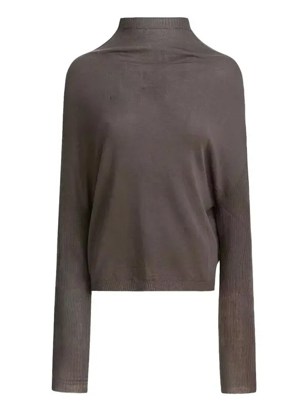 Rick Owens Ribbed High-neck Sweater - Brown