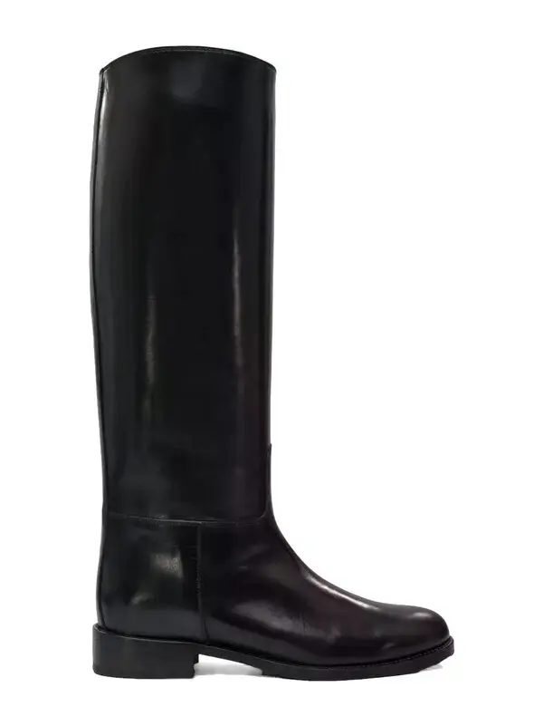 MARETTO Leather Riding Boots - Black