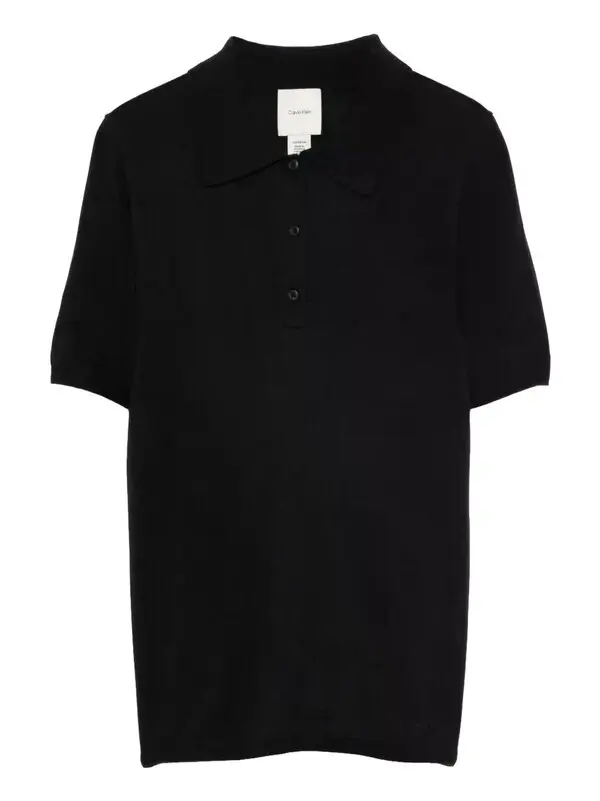Calvin Klein Short-sleeve Polo Top - Black