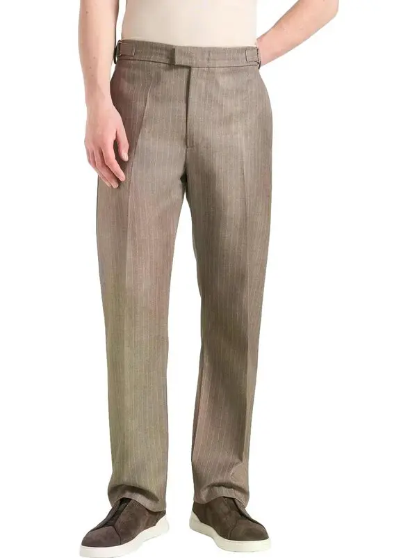 Manière De Voir Joseph Pinstripe Tailored Trousers - Neutrals