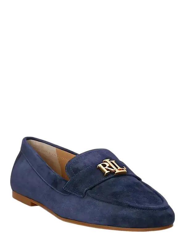 Ralph Lauren Logo-plaque Suede Pumps - Blue