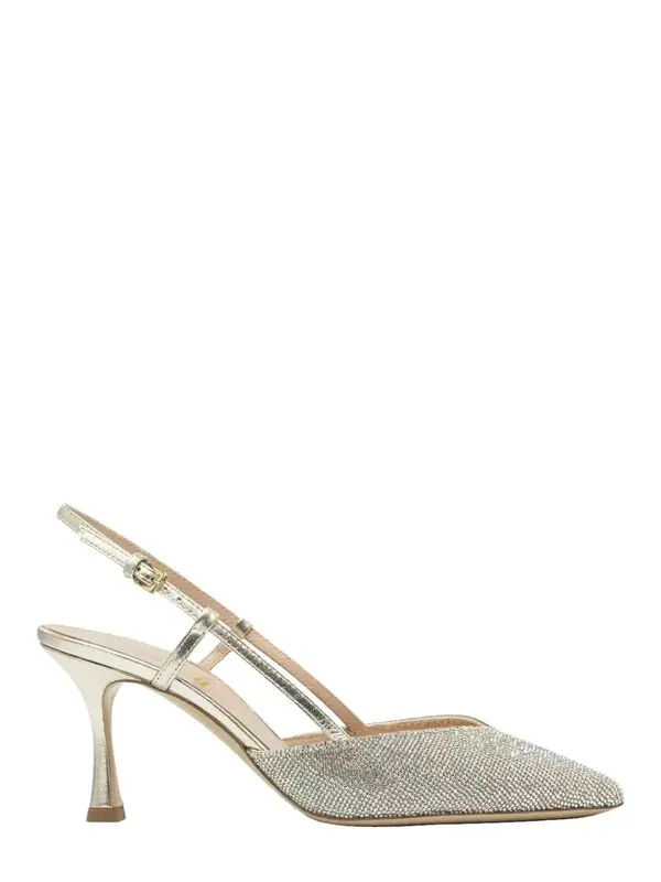 NINALILOU 65mm Crystal-embellished Slingback Pumps - Grey
