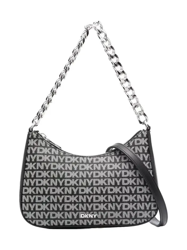 Dkny Jenna Logo-plaque Cross Body Bag - Black