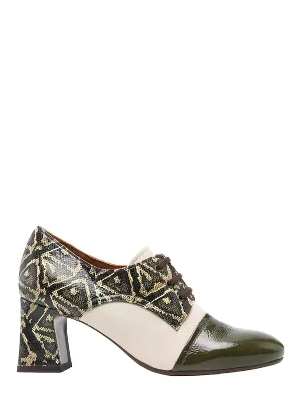 Chie Mihara 70mm Fadri Patterned Block-heel Pumps - Green