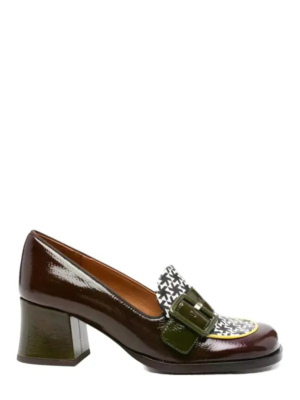 Chie Mihara 50mm Teisin Geometric-pattern Pumps - Brown