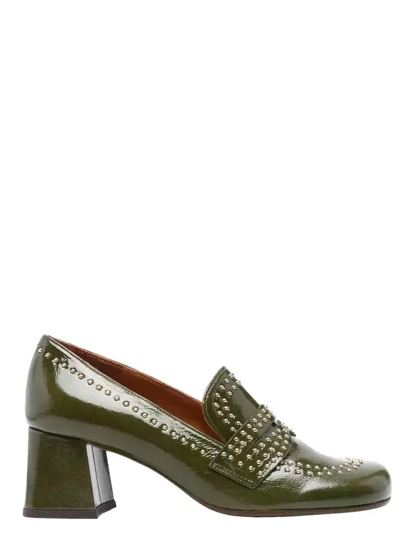 Chie Mihara 60mm Studded Block-heel Pumps - Green