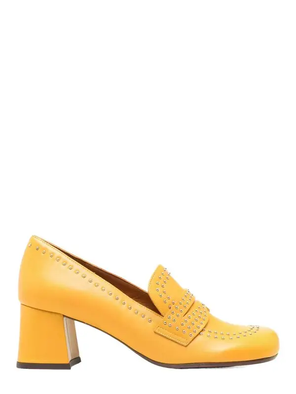 Chie Mihara 60mm Studded Block-heel Pumps - Yellow