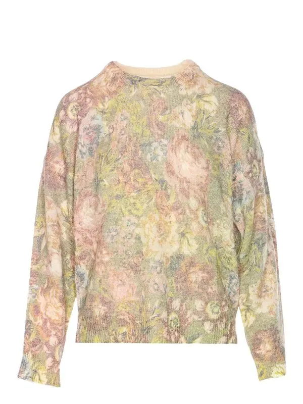 Liu Jo Floral Print Crew-neck Sweater - Green