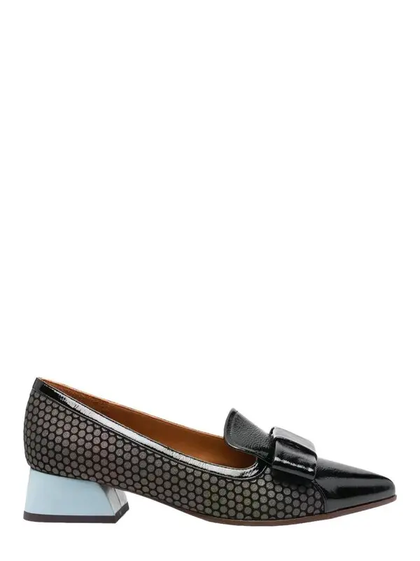 Chie Mihara 40mm Bow-detail Patterned Pumps - Black