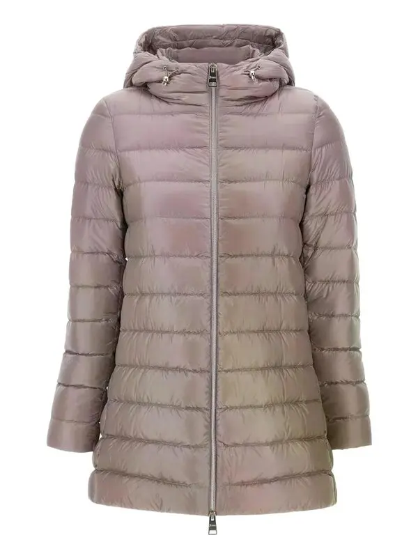 Herno Hooded Quilted Down Jacket - Pink