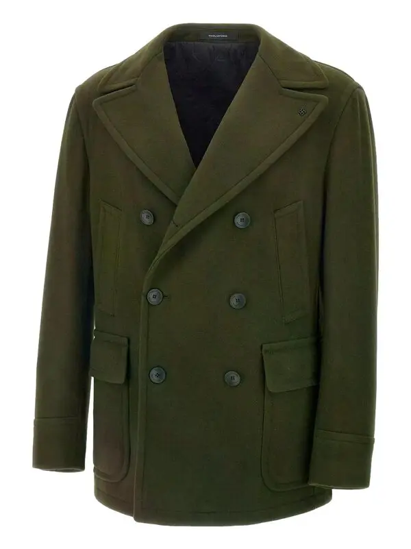 Tagliatore Wool Blend Double-breasted Coat - Green