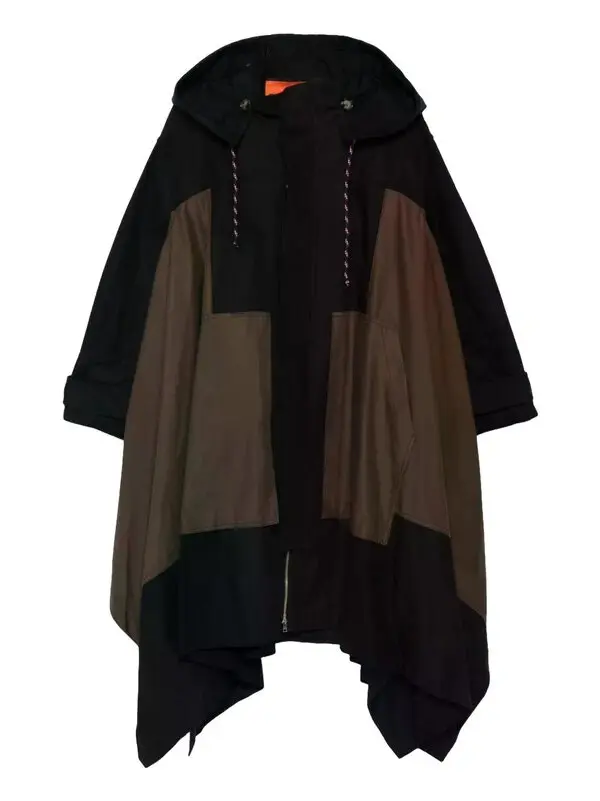 Colville Asymmetric Parka Coat - Black