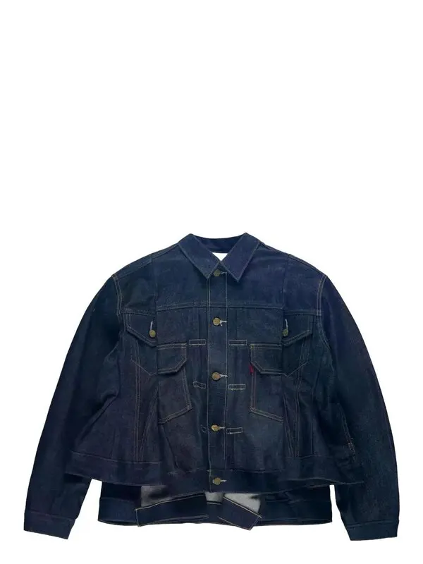 Sacai X Levi's Pleated Denim Jacket - Blue