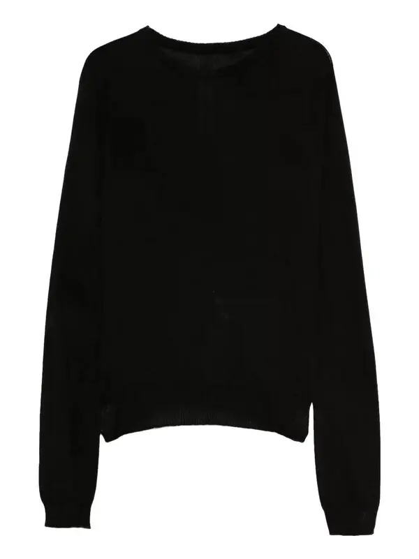 Rick Owens Round-neck Wool Jumper - Black