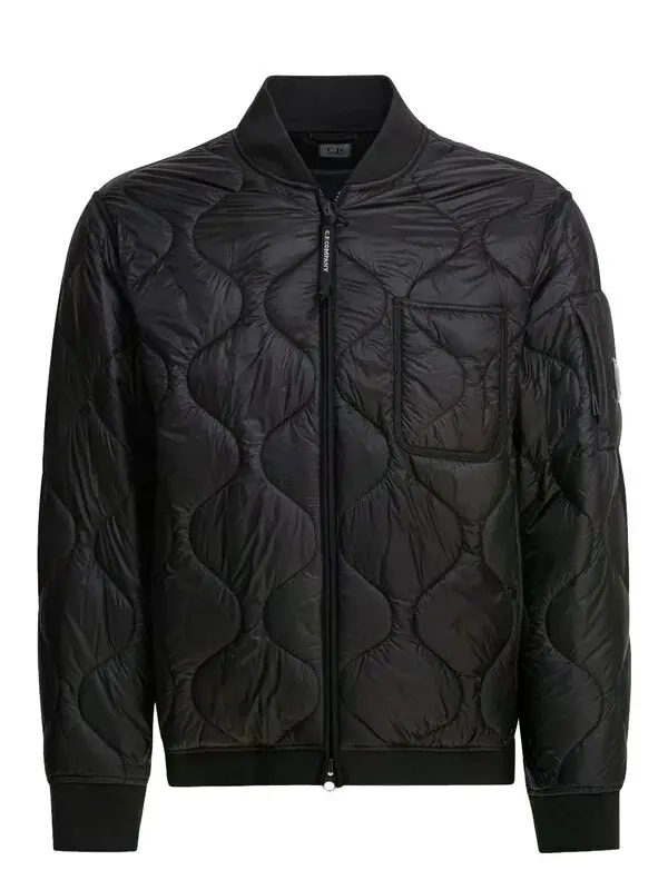 C.P. COMPANY Quilted Bomber Jacket - Black