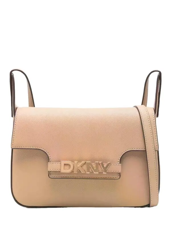 Dkny Logo-plaque Shoulder Bag - Neutrals