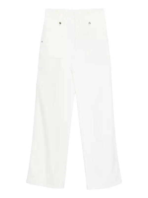 Ermanno Scervino Eyelet-embellished High-waist Jeans - White