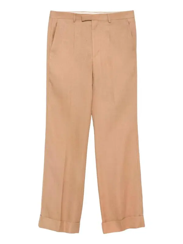 Valentino Garavani Cuffed-hem Tailored Trousers - Brown